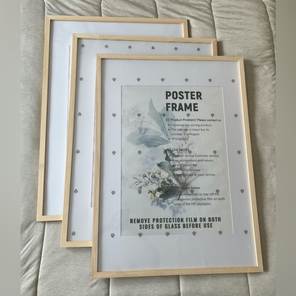 Haus and Hues | Wall Decor | Set Of 3 A Posters With Oak Frames | Poshmark